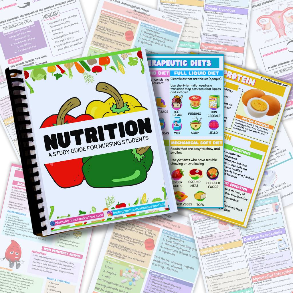 Nutrition Study Guide (DIGITAL-PDF Files ONLY) – nursebossstore