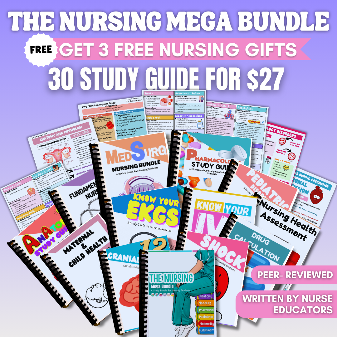 NURSING MEGA BUNDLE-ALL NOTES(Digital-PDF) – nursebossstore