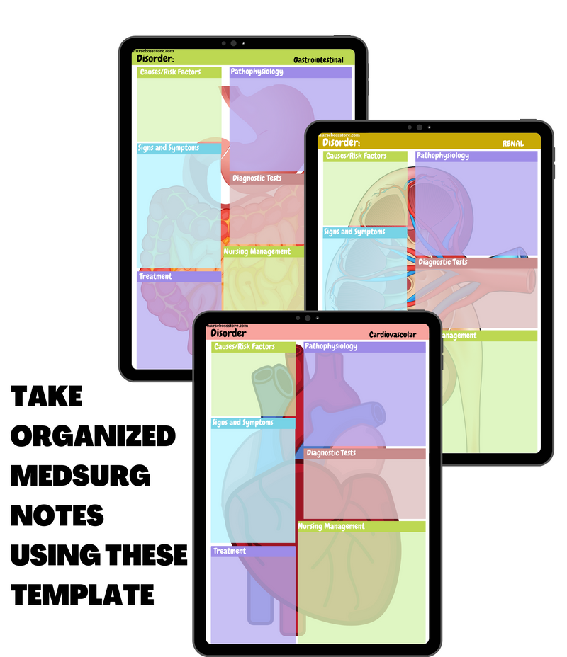 MedSurg Note-Taking Templates (Digital-PDF) – nursebossstore