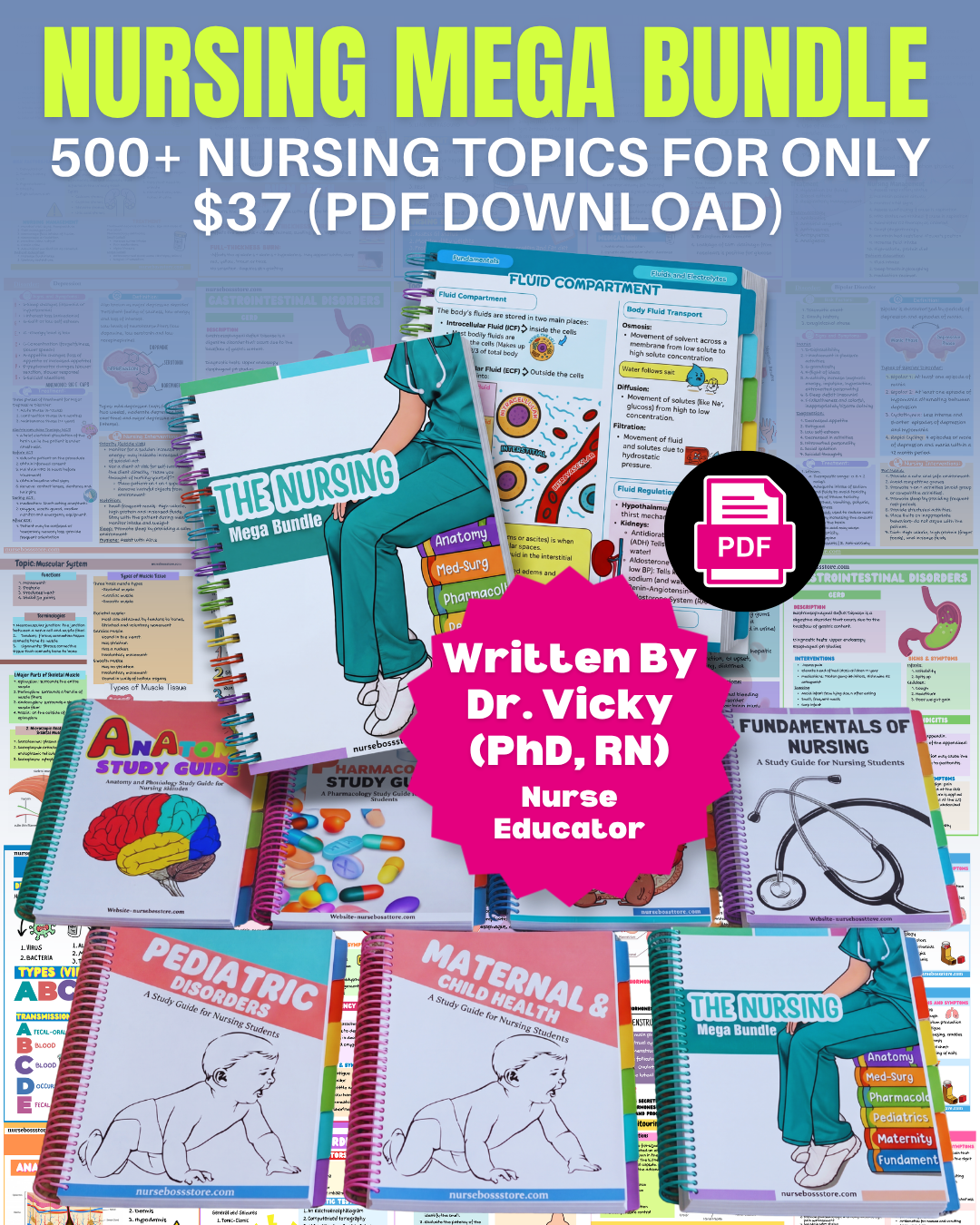 NURSING MEGA BUNDLE (Digital-PDF) – nursebossstore