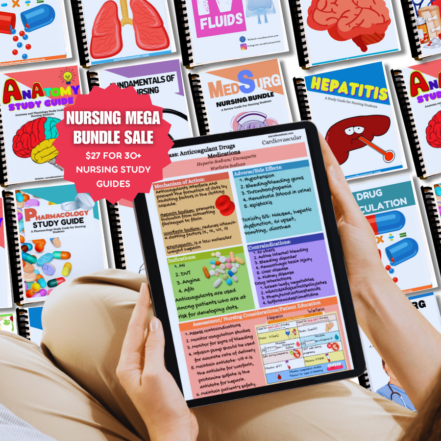 NURSING MEGA BUNDLE-ALL NOTES(Digital-PDF) – nursebossstore