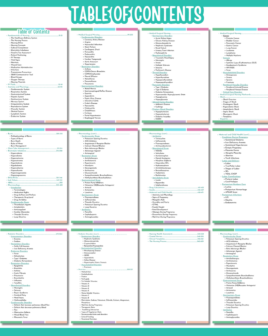 Mega Nursing Bundle (Digital-PDF Files ONLY) – nursebossstore