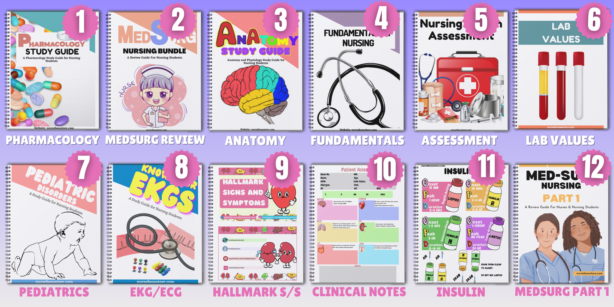 NURSING MEGA BUNDLE-ALL NOTES(Digital-PDF) – nursebossstore