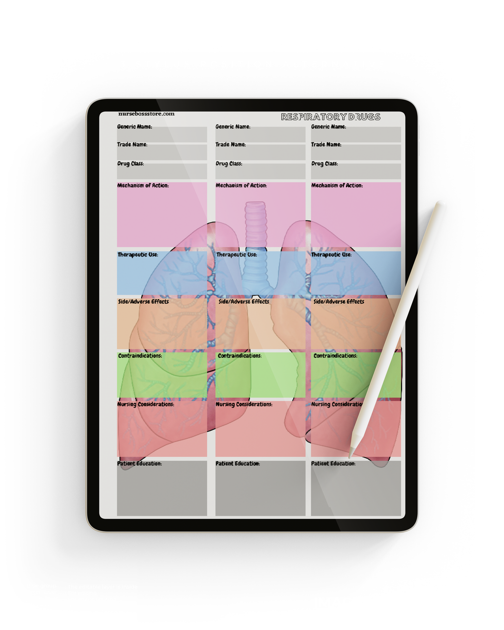 Pharmacology Drug Study (Digital-PDF) – nursebossstore